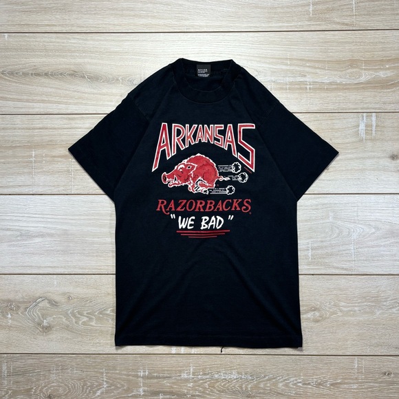 Screen Stars | Shirts | Vintage 9s Arkansas Razorbacks Graphic Black ...
